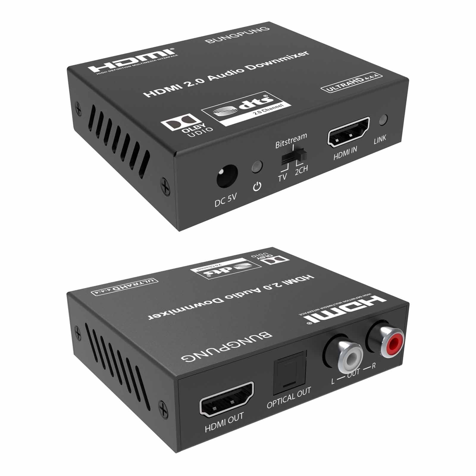 4K HDMI Audio Extractor Downmixer Dolby DTS Decoder-BUNGPUNG