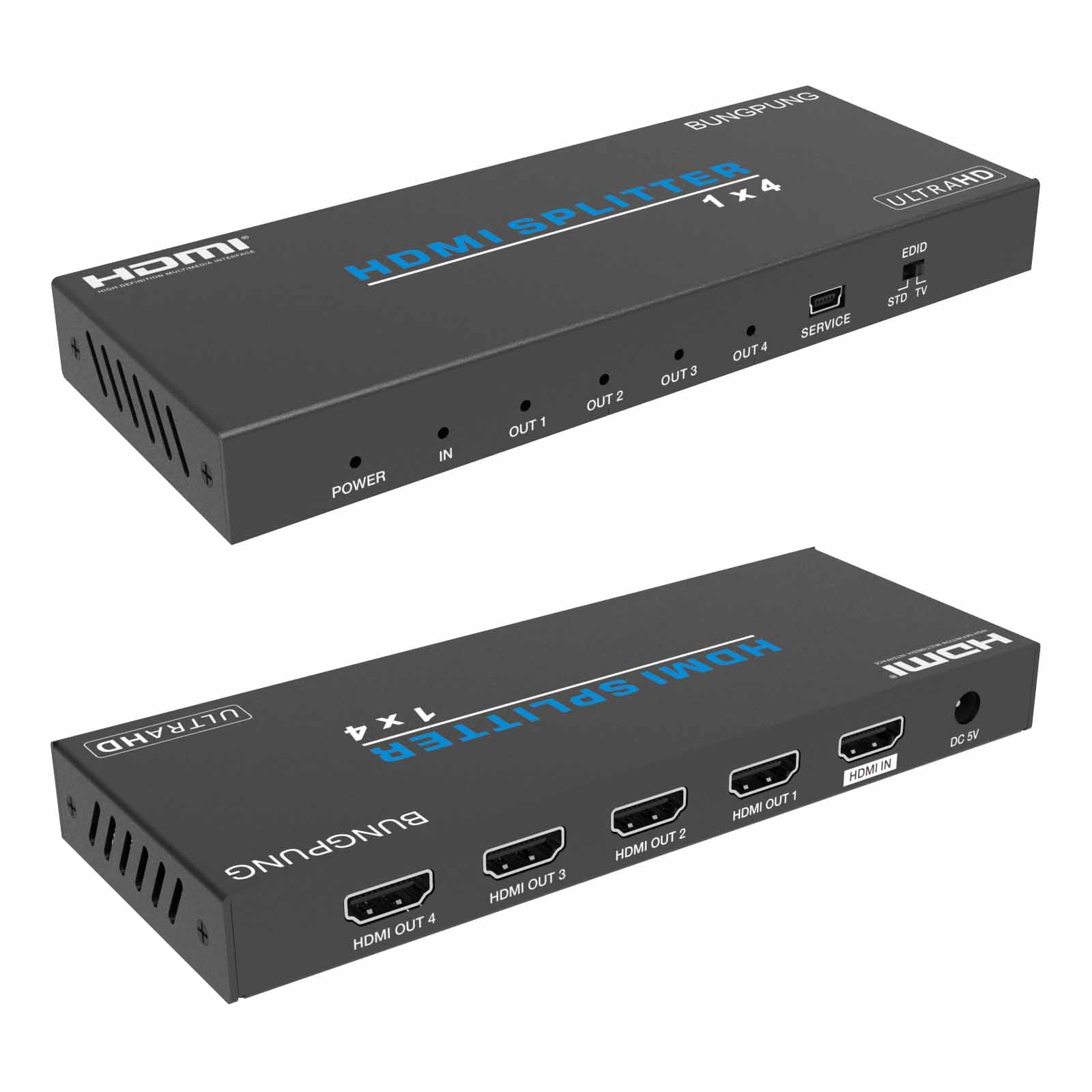 4K HDMI Splitter 1 in 4 out EDID management-BUNGPUNG